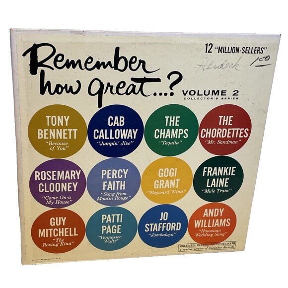 Columbia Record Productions | Media | Remember How Great Volume 2 Vinyl ...